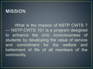 1. the nstp-and-its-law | PPTX
