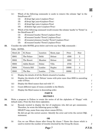 Question Paper Code 065 informatic Practice New CBSE - 2021 | PDF