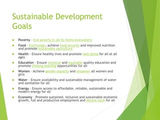 Sustainable development goals | PPTX