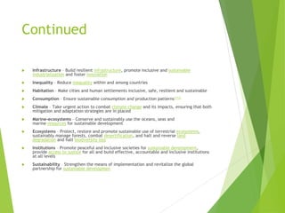 Sustainable development goals | PPTX