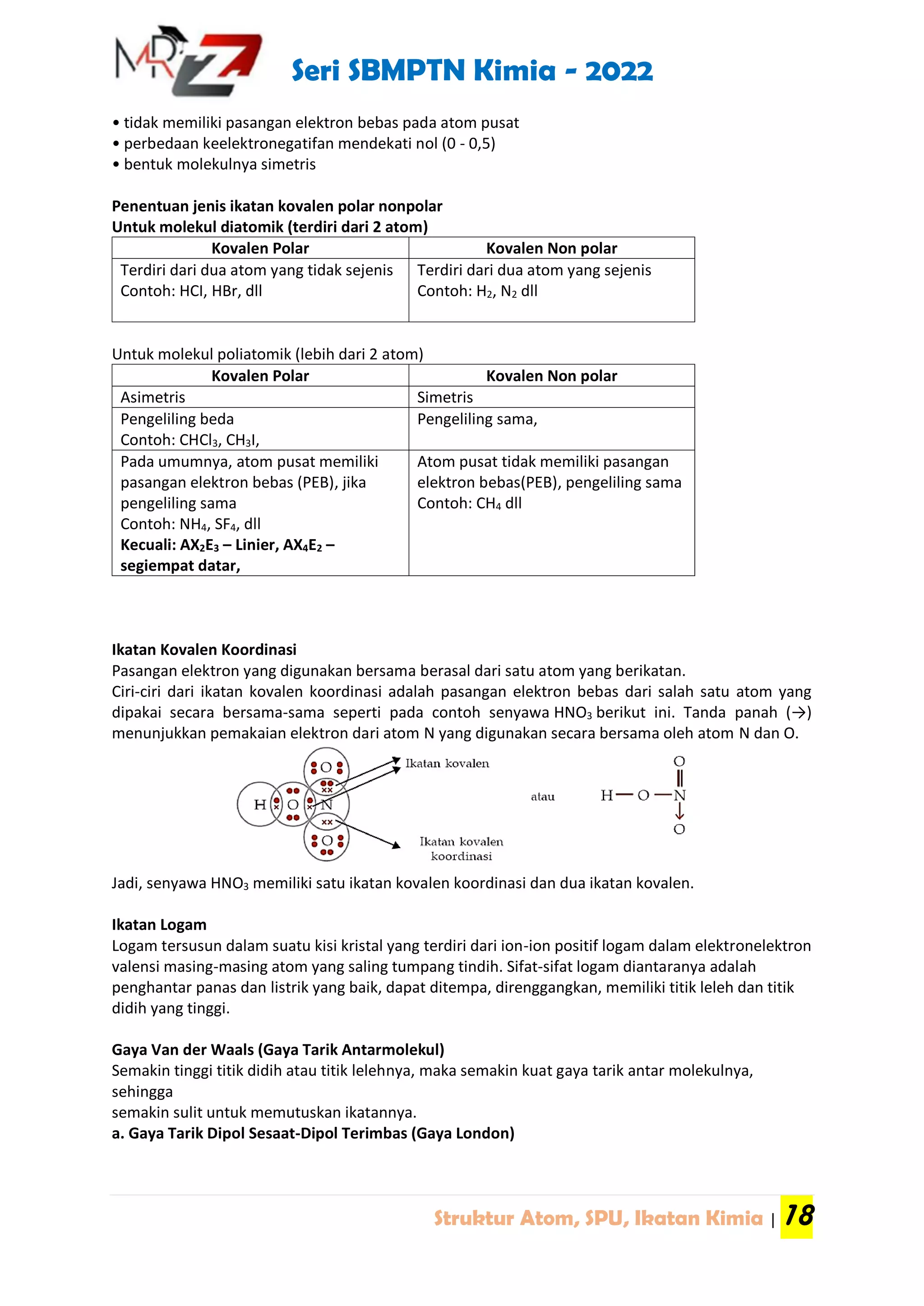 1. struktur atom, sistem periodik unsur, ikatan kimia | PDF