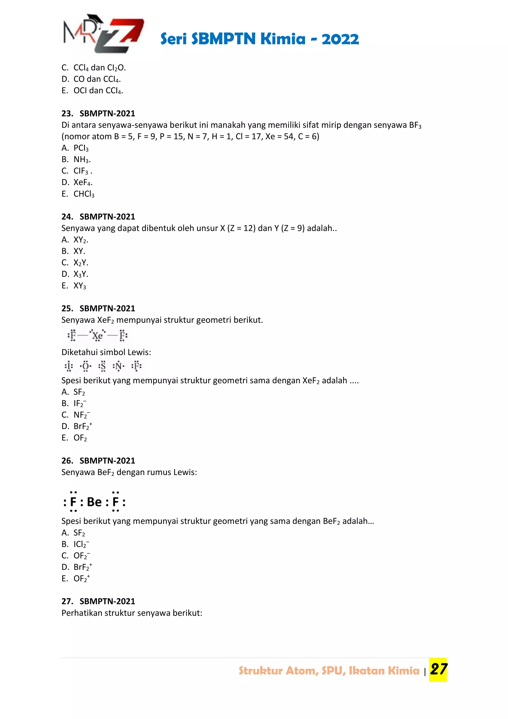 1. struktur atom, sistem periodik unsur, ikatan kimia | PDF