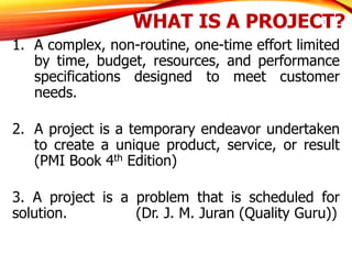 1. into. to project and project management (1) | PPT
