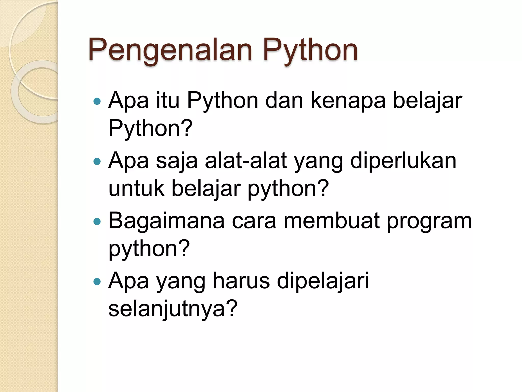 1. pengenalan python | PPT
