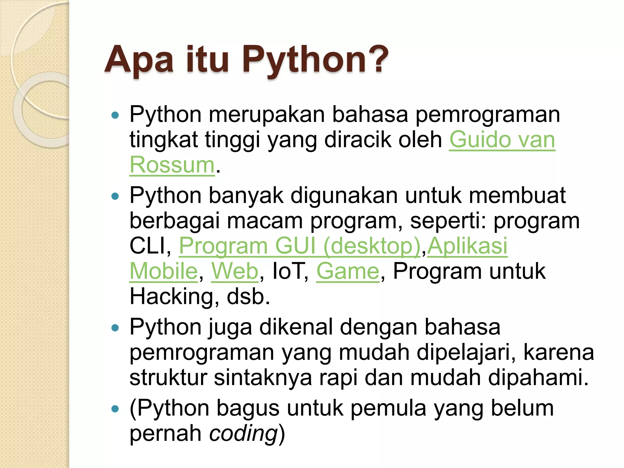 1. pengenalan python | PPT