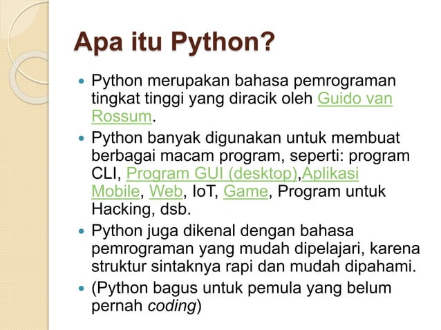 1. pengenalan python | PPT