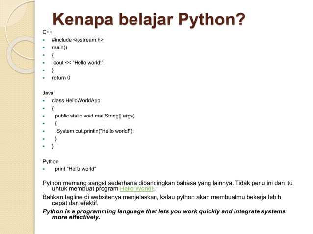 1. pengenalan python | PPT