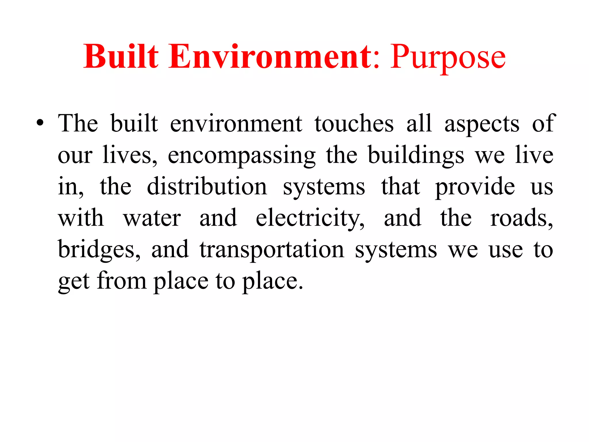 Built Environment | PPTX