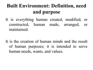 Built Environment | PPTX