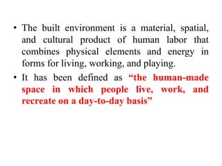 Built Environment | PPTX
