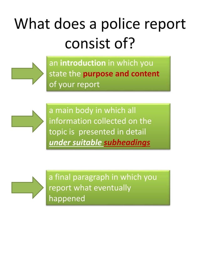 report, how to write a police report | PDF