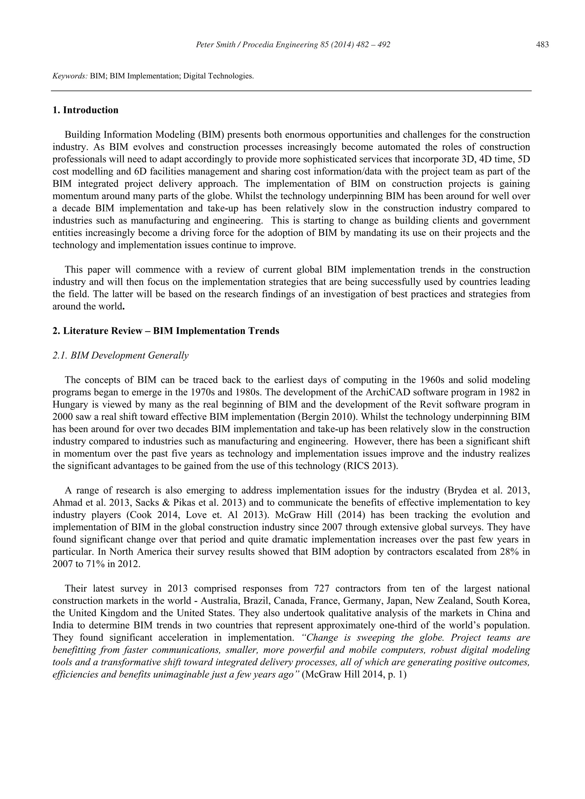 1. bim implementation global strategies | PDF