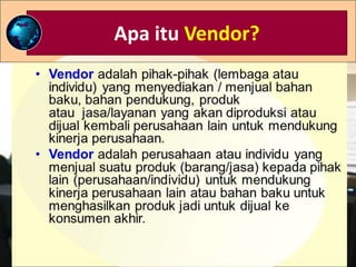 Vendor Management Principles _Training "STRATEGIC SOURCING & VENDOR ...