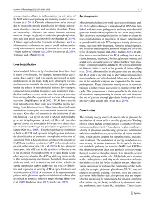 1. krebs cycle activators, inhibitors and their roles in the modulation ...