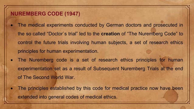 Ethics in Clinical Research and Historical Perspective of Nazi Trials ...