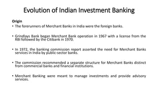 Evolution of investment banking | PPTX