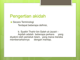 Pengertian akidah | PPT