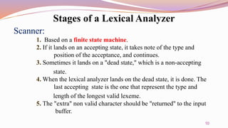 A Role of Lexical Analyzer | PPTX
