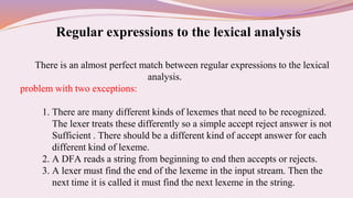 A Role of Lexical Analyzer | PPTX