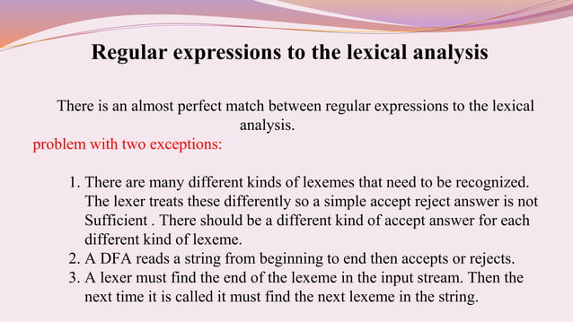 A Role of Lexical Analyzer | PPTX | Programming Languages | Computing