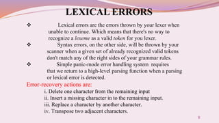 A Role of Lexical Analyzer | PPTX