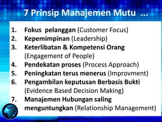 Overview SISTEM MANAJEMEN MUTU (ISO 9001:2015)_ Training "SISTEM MANAJEMEN MUTU" | PPTX