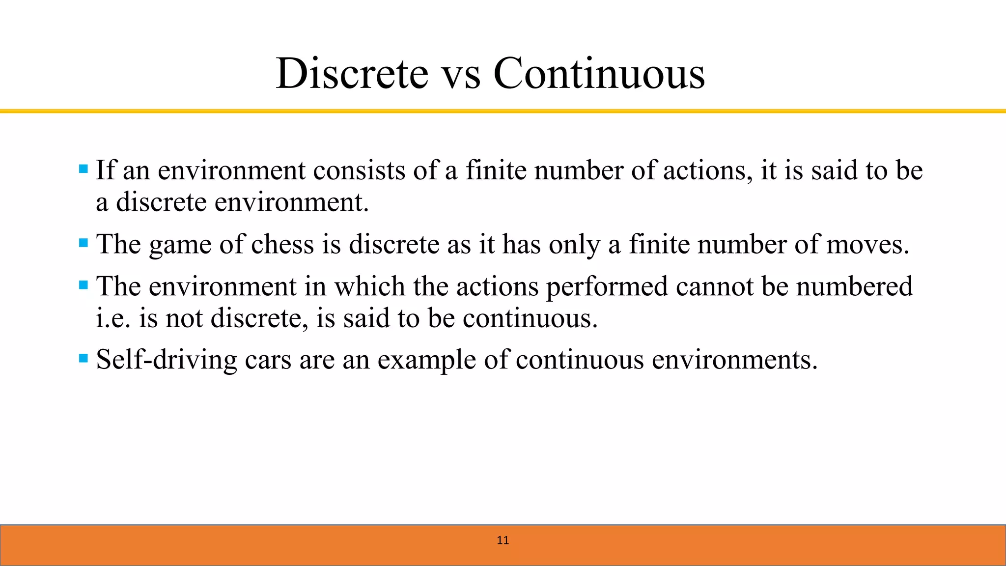 peas description of task environment with different types of properties ...