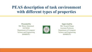 peas description of task environment with different types of properties ...