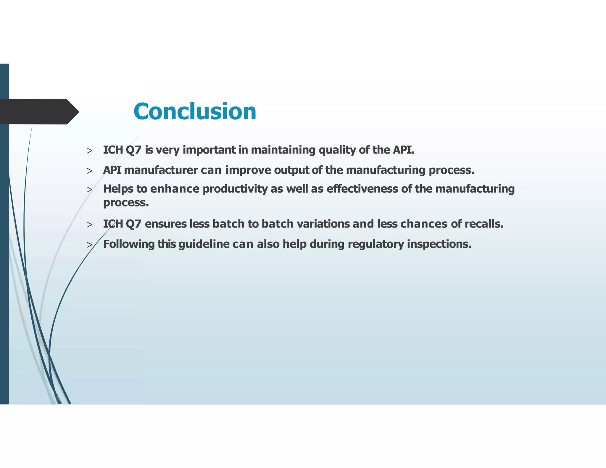 ICH GMP GUIDELINES Q7 | PPTX
