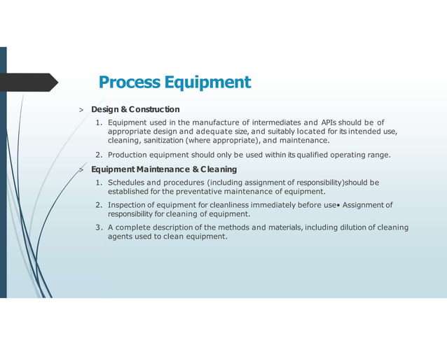 ICH GMP GUIDELINES Q7 | PPTX