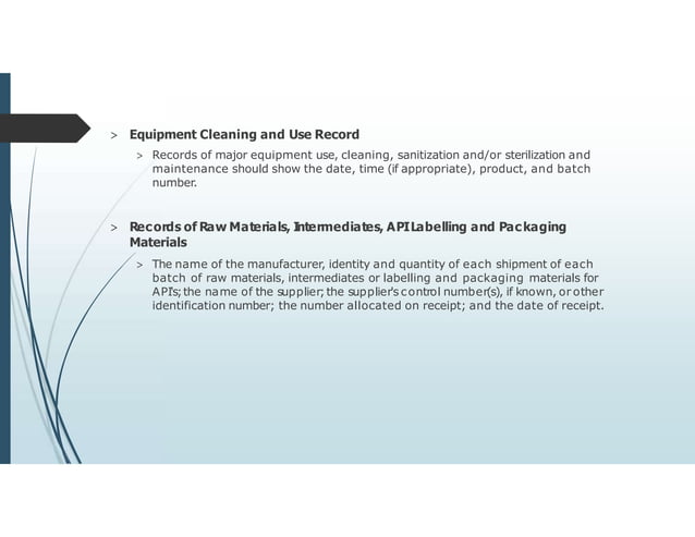 ICH GMP GUIDELINES Q7 | PPTX