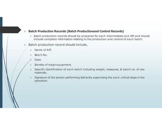ICH GMP GUIDELINES Q7 | PPTX