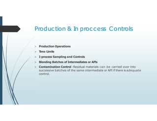 ICH GMP GUIDELINES Q7 | PPTX