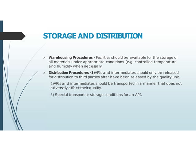 ICH GMP GUIDELINES Q7 | PPTX