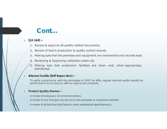 ICH GMP GUIDELINES Q7 | PPTX