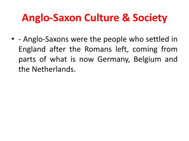 1. anglo saxon society | PPT