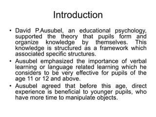 1.3.4 ausubel deductive learning theory | PPT