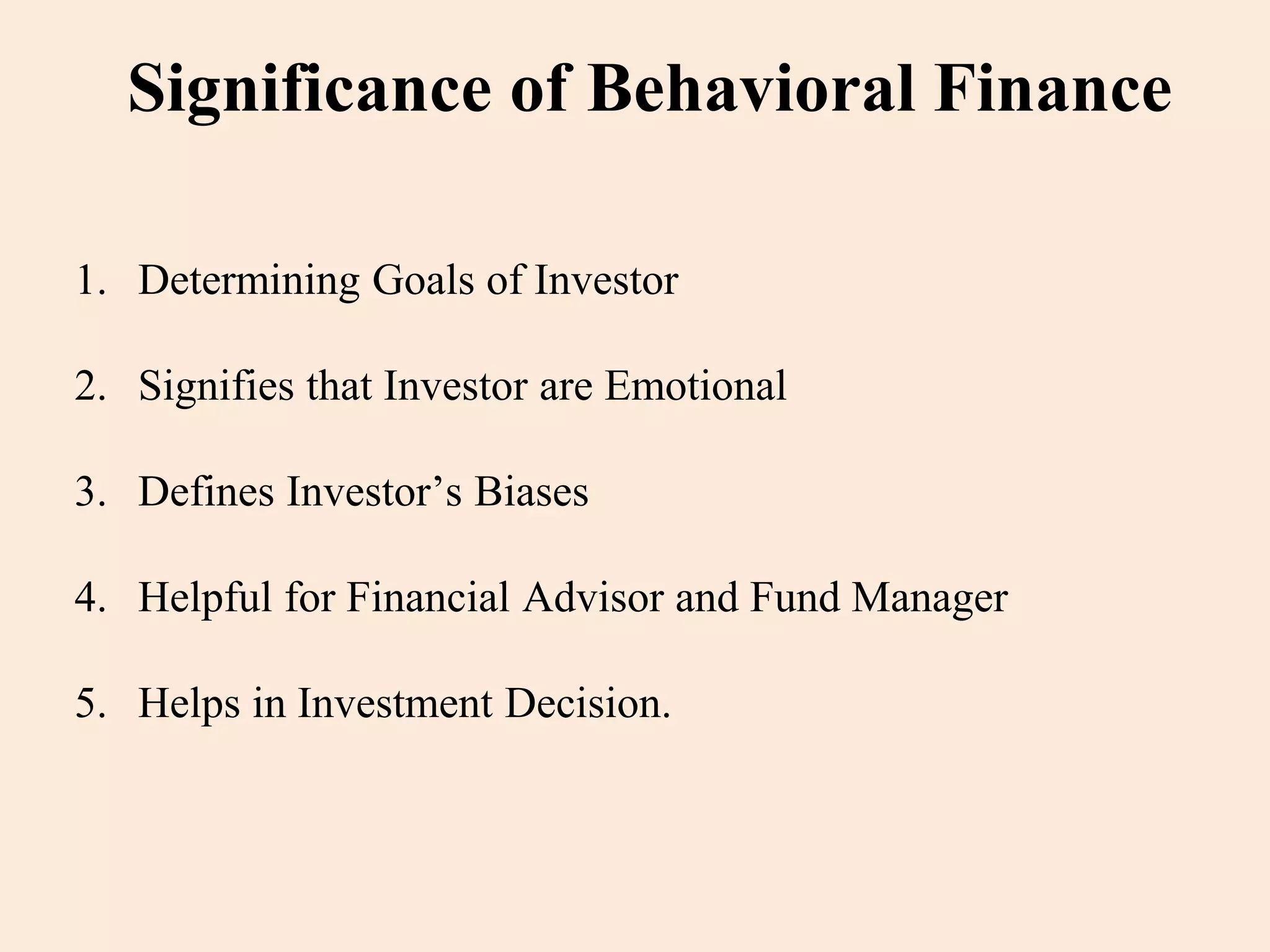 behavioral finance intro | PPTX