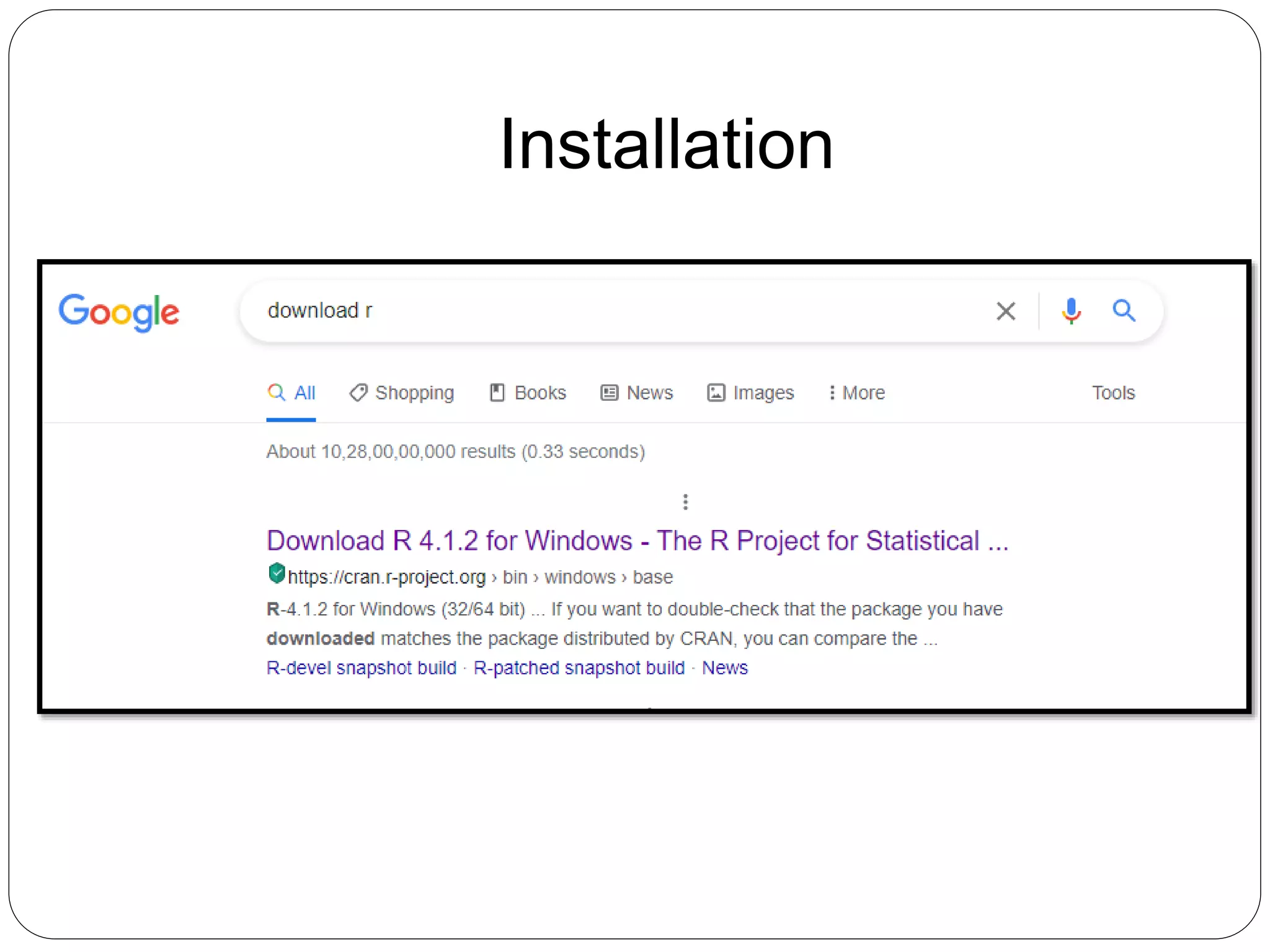 Installation of R | PPT