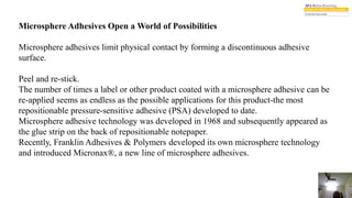 1.27. the microsphere adhesive technology | PDF