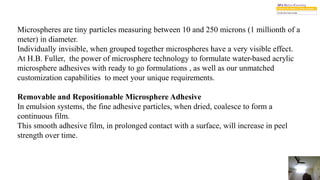 1.27. the microsphere adhesive technology | PDF