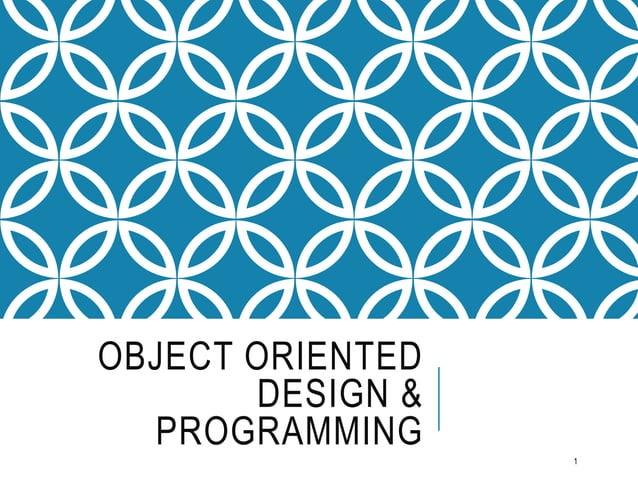 Oodp Unit 1 Oops Classes And Objects Ppt