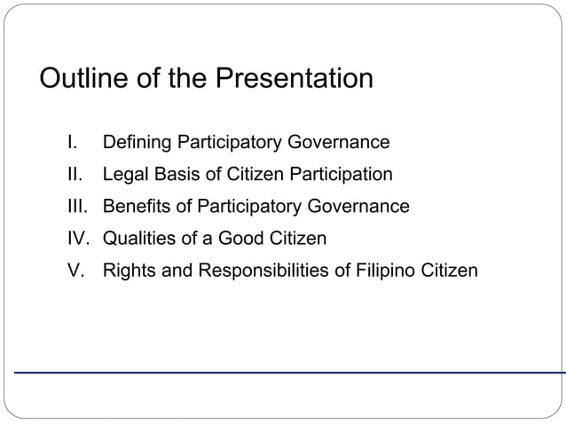 1. the relevance of participatory governance | PPTX | Civic affairs ...