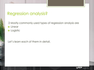 What is regression / Quantification of the impact ? | PPT