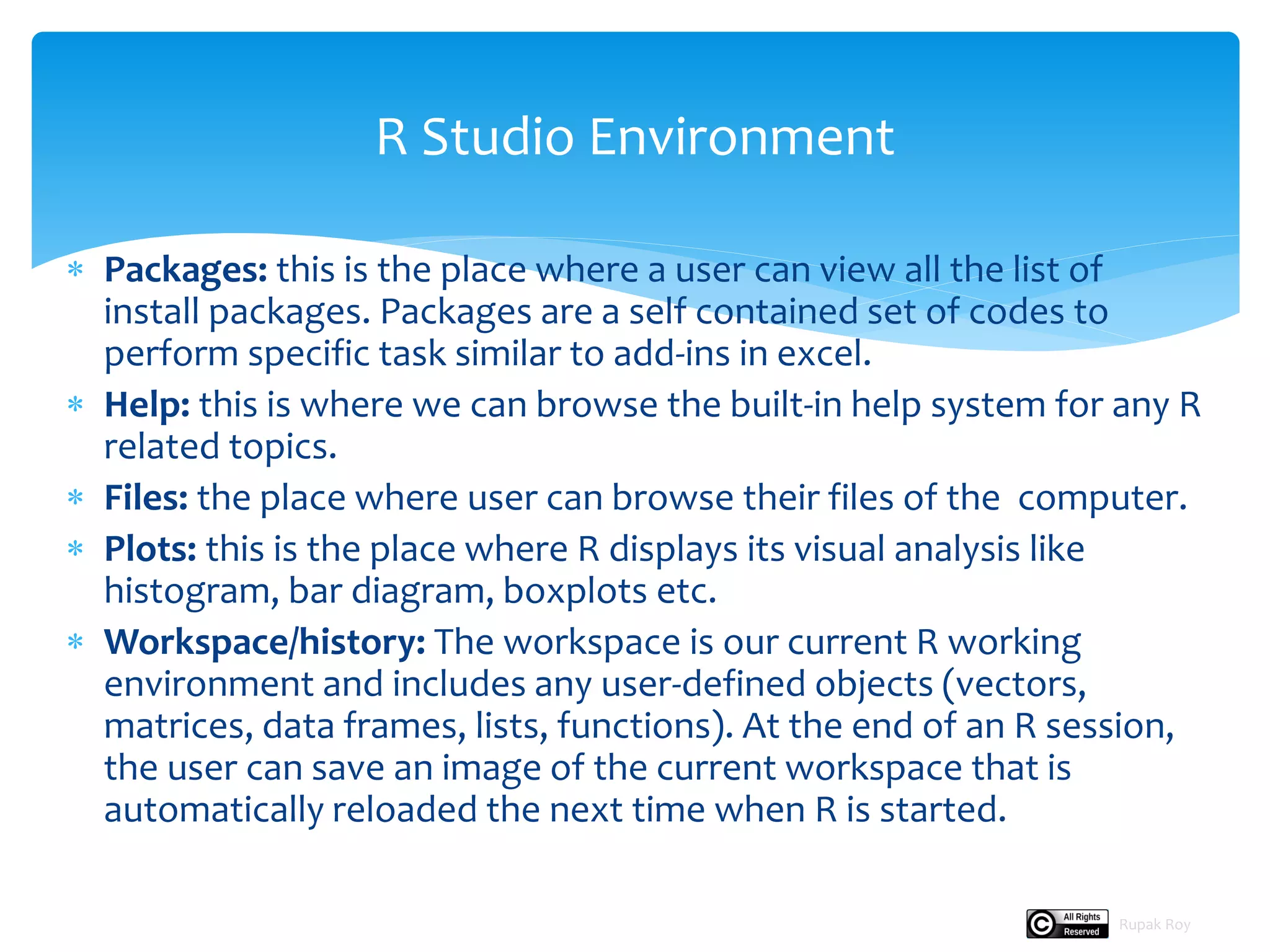 Introduction to R and R Studio | PDF
