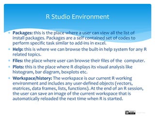 Introduction to R and R Studio | PDF