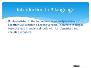 Introduction to R and R Studio | PDF