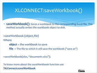 Import and Export Excel files using XLConnect in R Studio | PDF