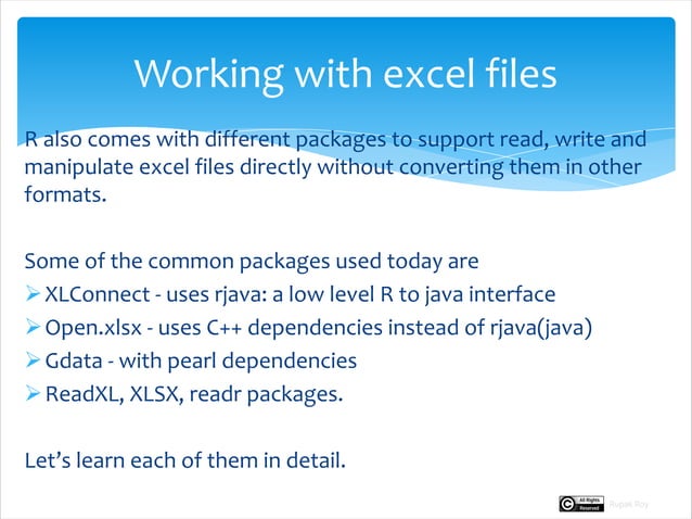 Import and Export Excel files using XLConnect in R Studio | PDF ... Import and Export Excel files using XLConnect in R Studio | PDF ...