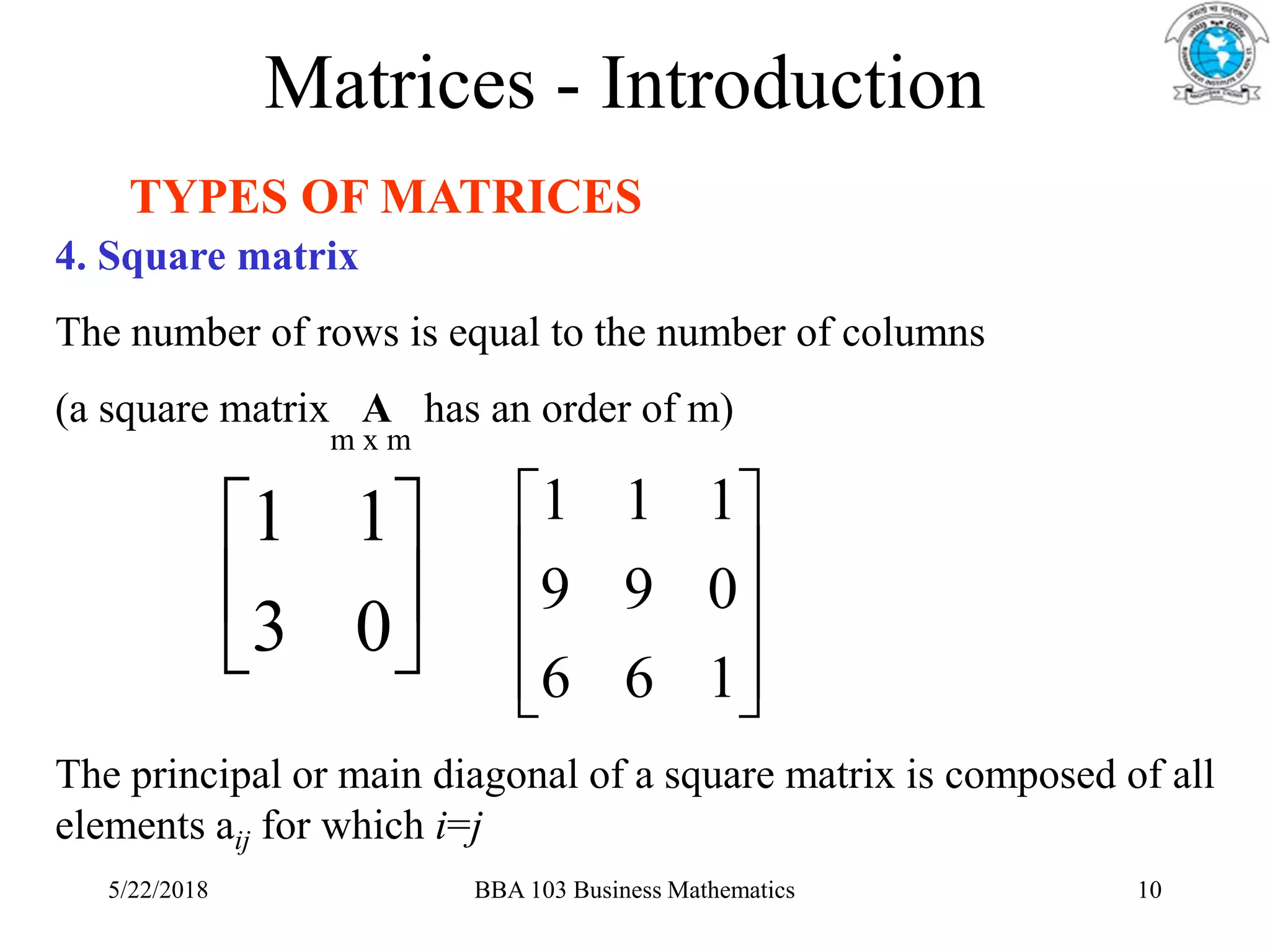 1. matrix introduction | PDF